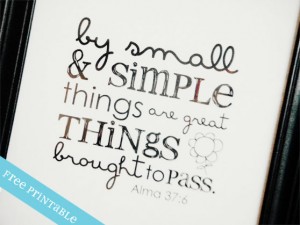 Small and Simple Things :: Free Printable - Kendra John Designs
