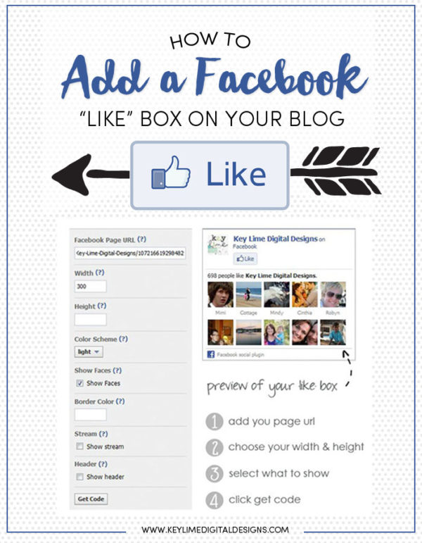 How To Add A Facebook Like Box - Kendra John Designs