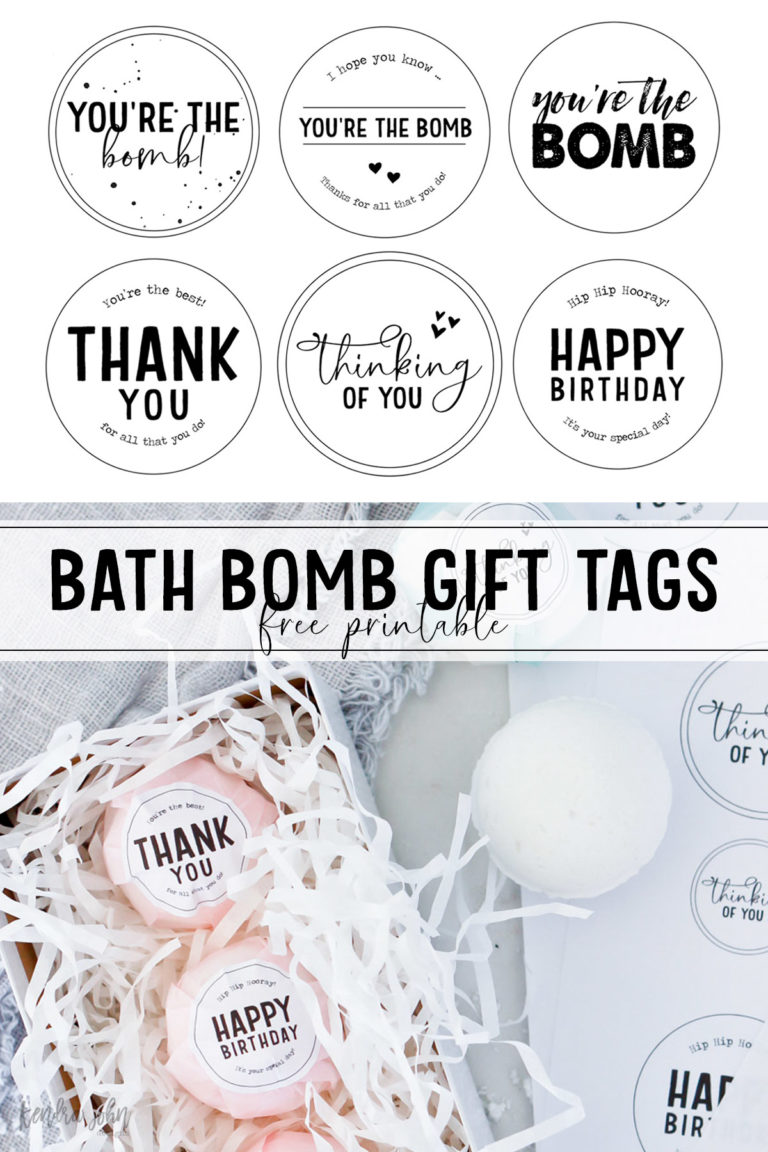 Free Bath Bomb Gift Tags for All Occasions