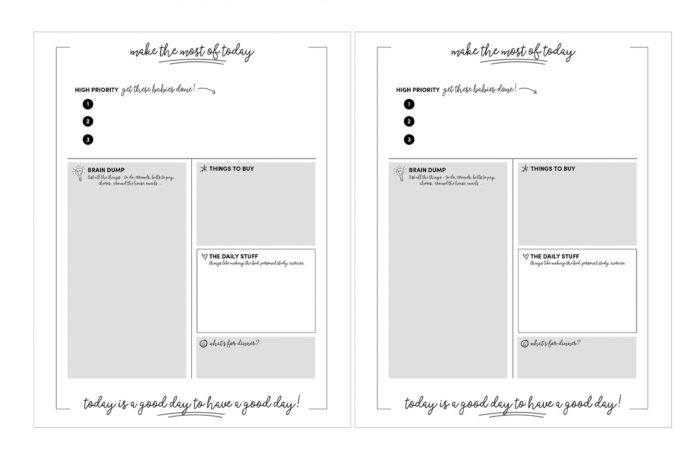 Get More Done - Daily To Do Sheet Printable - Kendra John Designs