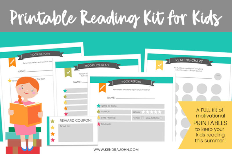 Clever Reading Tip and Printable Reading Log for Kids - Kendra John Designs